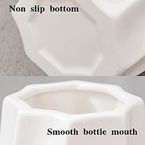 Large Floor Ceramic Vase 24 Inches Tall,White Modern Flower Tall Vases for Office, Home,Farmhouse,Living Room Décor,Simple Origami Design Fall Decorative Porcelain Flower Arrangement Vase Ideal Gift