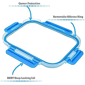 2 & 3 Compartment Glass Meal Prep Containers (4 Pack, 32 oz) - Glass Food Storage Containers with Lids, Glass Lunch Box, Glass Bento Box Lunch Containers, Portion Control, Airtight