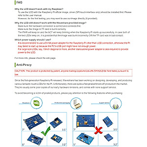 Waveshare 4inch Screen for Raspberry Pi Touch Display TFT LCD 480x320 Resolution Supports any revision of Raspberry Pi (Directly-Pluggable)