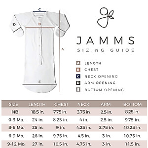 Goumijamms, Smart Baby Gown Made with Organic Material with Scratch Prevention Mitts and Foot Pockets (Drops Pink, 0-3 Months)