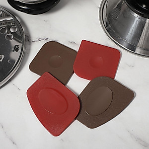 4 Pcs Pan Scraper Tool, Plastic Scraper Tool, Kitchen Pot Food Scraper Non-Scratch Scraper, Multifunctional Scraper Tool for Kitchen for Cleaning Grease Burnt Food