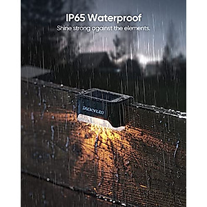 JACKYLED Solar Deck Lights Outdoor 16 Pack, Solar Step Lights Waterproof LED Solar Powered Outdoor Lights for Deck Stair Fence Railing Wall Garden Backyard