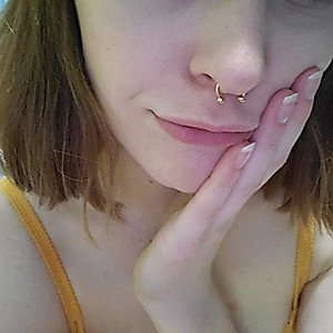 NZDLM Horseshoe Hoop Nose Rings Cartilage Earring Nose Septum Nose Nostril Stainless Steel Bull Nose Ring for Women Men Gold