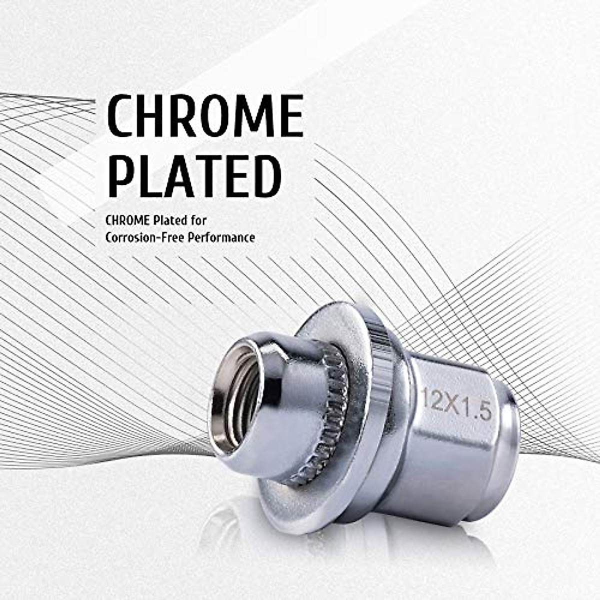 OMT M12x1.5 Lug Nuts, 12x1.5mm Wheel Lug Nuts Compatible with Toyota Avalon Camry Highlander Prius Sienna, Lexus IS300 LFA CT200h HS250h GS450h and More, Mag Lug Nut with Washer, Set of 20