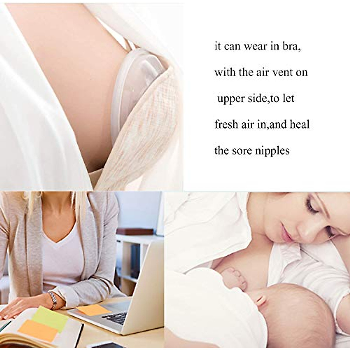 Breast Shells Milk Saver,2 Pack Breast Pump,Breastmilk Collector,Milk Anti-Flow Out,Protect Sore Nipples,BPA-Free Flexible Food Grade Silicon and PP Material,Skin Friendly