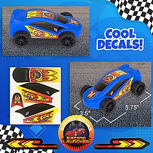 Car Rocket Launcher For Kids Super Catapult Car Racers, Includes 2 Cars, 2 Stomp Launchers, Ramp, finish line, & Decorating Decals, Car Toys for Boys & Girls, Adrenaline-Pumping Outdoor Toys for Kids