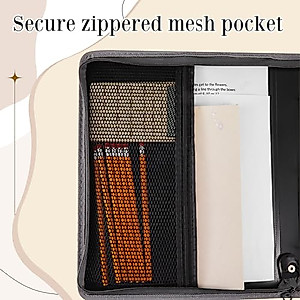 Cholemy 5 Pack 3 Ring Zippered Binder 1 in Portfolio Organizer for 9" x 12'' Documents Binder with Zipper Business Checkbook Binder for School Check Document Paper Notes, 200 Sheet Capacity (Black)