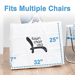 Lawn Chair USA Durable Chair Bag - Easily Carry Your Lawn Chair Anywhere, Anytime - Long-Lasting and Dependable