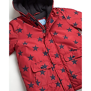 Wippette Boys' Snowsuit - 2 Piece Heavyweight Insulated Ski Jacket and Snow Bib (12M-12), Size 24 Months, Red Stars