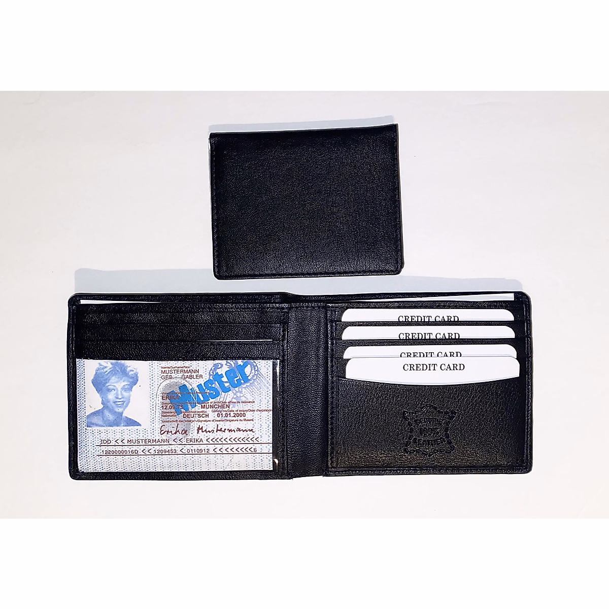 Mens RFID Blocking Bifold Wallet with Matching Key Chain- Gift Set Masonic (Black)