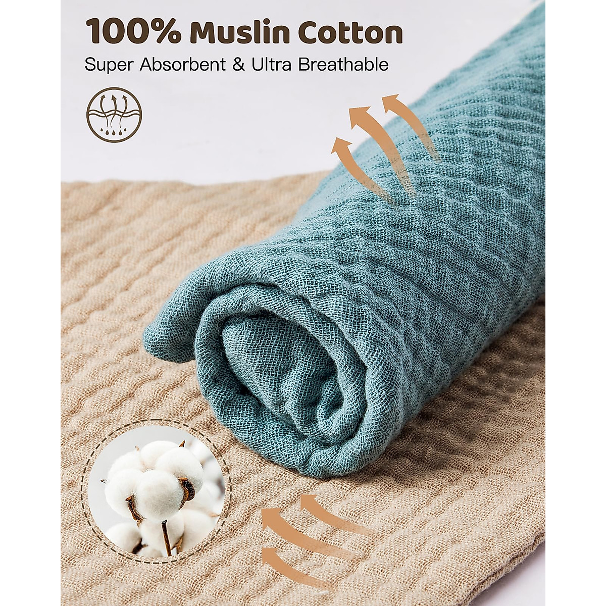 Lictin Muslin Baby Bandana Bibs - 8 Pack Baby Bandana Drool Bibs Cotton Unisex, Snap Muslin Bibs for Boys Girls, Absorbent & Soft for Teething and Drooling, Adjustable Snaps