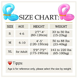 Hyfoo Floaties Swim Vest for Child, Portable Inflatable Pool Floats Swimming Ring with Adjustable Safety Buckle, Safety Swim Arm Bands with Double Surround Air Bag, Durable Float Tube for Kids/Adult