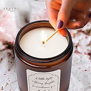 ARAVA in Loving Memory Candle | A Touching Sympathy Gift | Sympathy Gifts for Loss of Mom | Memorial Candle Bereavement Gift | Loss of Mother Sympathy Gifts