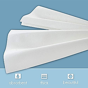 eDayDeal Disposable Cloth-Like Paper Hand Guest Towels - Soft, Absorbent, Air Laid Tissue Paper for Kitchen, Bathroom or Events, White Guest Towel (100)