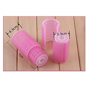 Plastic Hair Rollers Curlers Bangs Self-Adhesive Hair Volume Hair Curling Styling Tools Magic Women DIY Makeup Tools Pink