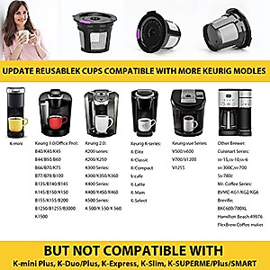 Reusable K Cups For Keurig, Reusable K CUP Coffee Filter Refillable Single K CUP for Keurig 2.0 1.0 BPA Free-6 Packs