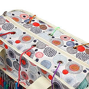 LUKEO Yarn Storage Bag Portable Knitting Tote Large Waterproof Bags Crochet Hooks Sewing Accessories