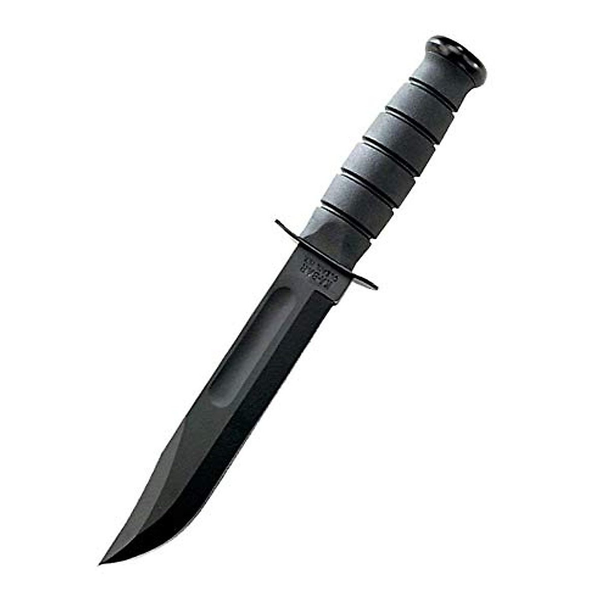 KA-BAR #1213 Black Straight Edge Knife / Hard Sheath