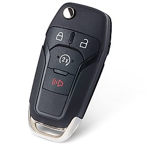 Keymall Flip Key Fob Keyless Entry Remote Control for Ford F150/F250/F350/F450/F550 2017-2020 for Ford Ranger 2019 2020(FCC ID:N5F-A08TDA P/N:164-R8134) 4 Buttons (Aftermarket)