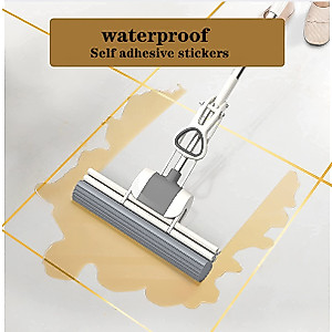 MCZLOG Gold Duct Tape, Metallic Mylar Film Tape, 1/5 Inch X 164 Ft. Vinyl Pinstripe Tape for Detailing Accent Wall, Wardrobe, Bathroom, Floor, Tile, Car, Graphic Arts - Stripe Stickers Decals