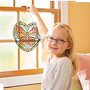 Melissa & Doug Stained Glass Made Easy Activity Kit: Butterfly - 140+ Stickers - Kids Sticker Stained Glass Craft Kit; Sun Catchers For Kids Ages 5+