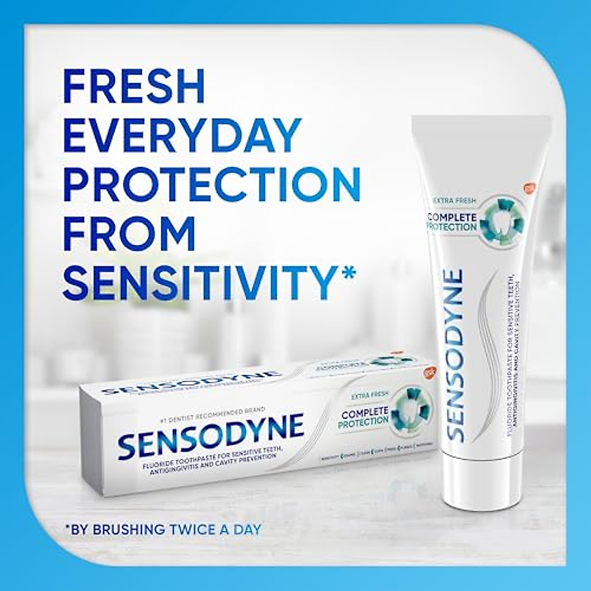 Sensodyne Complete Protection Sensitive Toothpaste For Gingivitis, Sensitive Teeth Treatment, Extra Fresh - 3.4 Ounces (Pack of 2)
