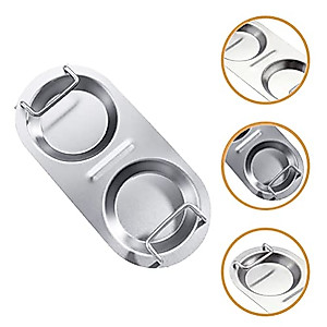 Zerodeko Stainless Steel Spoon Rack Convenient Spoon Rack Countertop Ladle Rest Kitchen Scoop Rack Wear-resistant Scoop Holder Soup Ladle Rack Drip Catcher Storage Accessories