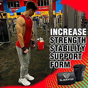 Gladiator | Wrist Wraps for Weightlifting | 18 Inch Weight Lifting Wrist Straps for Men & Women