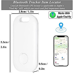 1PCS Smart Tracker Works with Apple Find My, Super Small Wireless Powerful Item Locator, Remote Keys Finder, Waterproof Tracking Device for Keys, Wallet, Pet, Bag, Backpack, Luggage and More, iOS ONLY