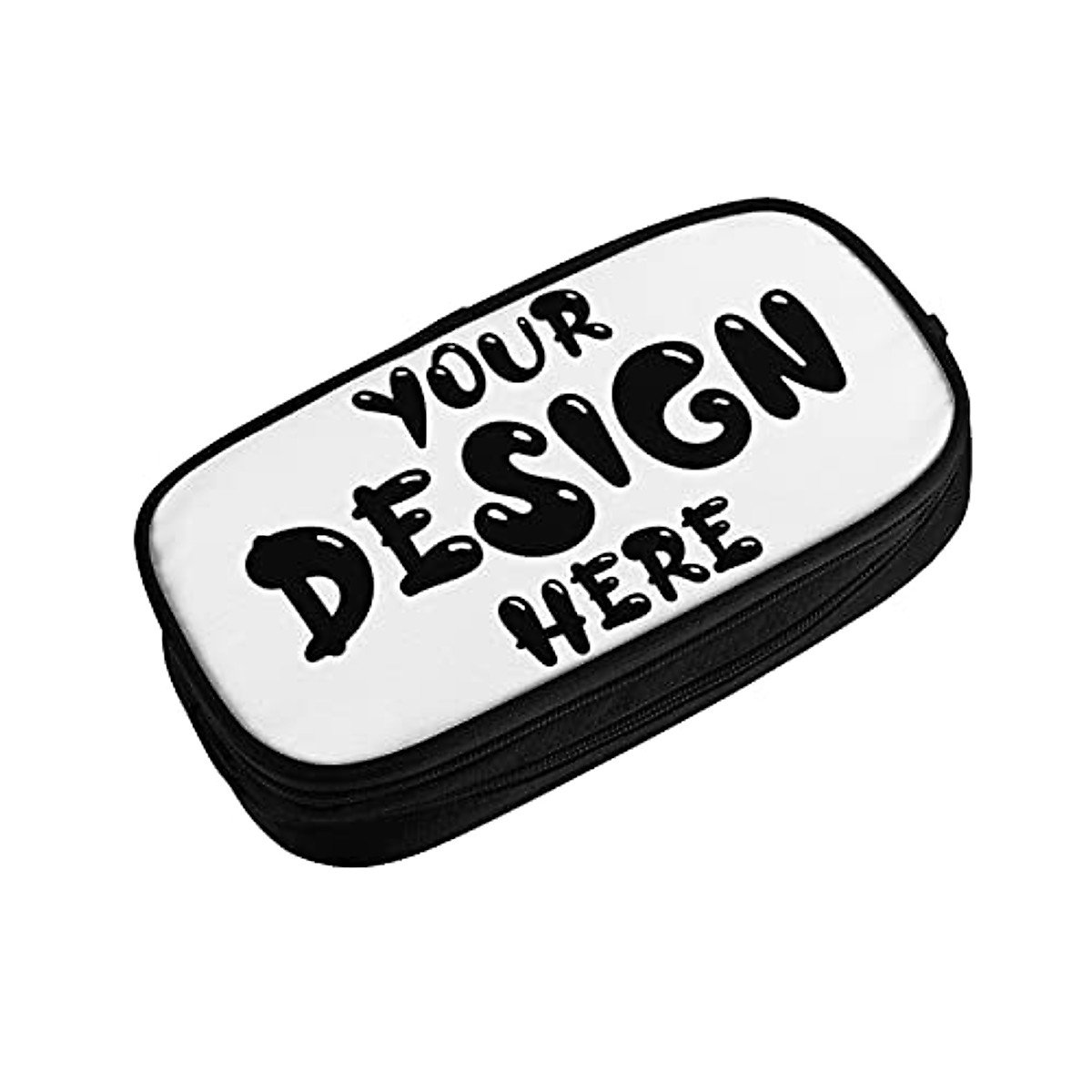 Custom Pencil Case Design Your Own Cool Multifunction Pencil Case Personalized Gifts Pencil Box Custom Pencil Bag for Students Stationery,School,Office Black