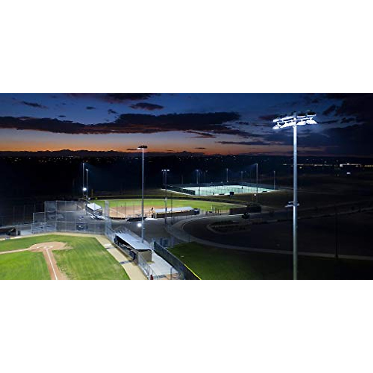 LEDMO 1500W Eq 31200LM LED Stadium Lights for Outdoor Sports - High-Intensity 240W Floodlights for Energy-Efficient Illumination of Large Venues, Waterproof & Durable Commercial Lighting (3 Pack)