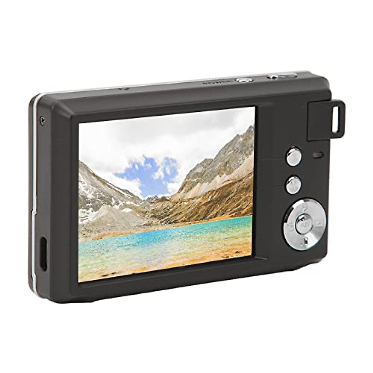 Compact Digital Camera, Built in Fill Light 4K Intuitive Buttons 1080P Digital Camera 16X Zoom with Type C Port for Camping for Teens (Black)