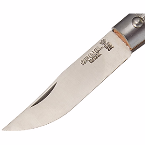 Opinel Stainless Steel INOX Folding Knife, Beechwood Handles, Smaller Sizes No.02 to No.05, Made in France (No.03)
