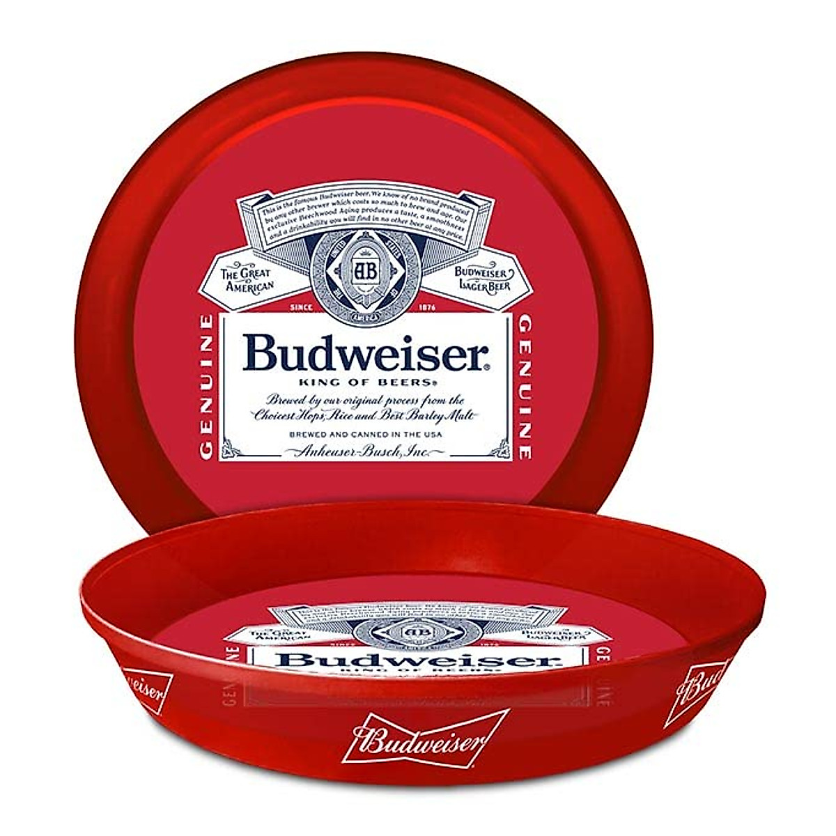 Budweiser Red Bowtie Translucent Serving Tray