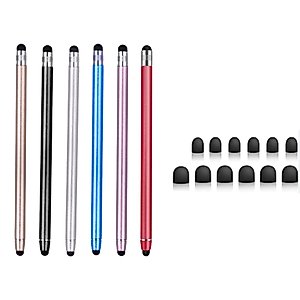 Stylus Pen for Touch Screens, 6-Pack Stylus Pens High Sensitivity & Precision Capacitive Stylus for iPhone/iPad Pro/Tablets/Samsung/Galaxy/PC