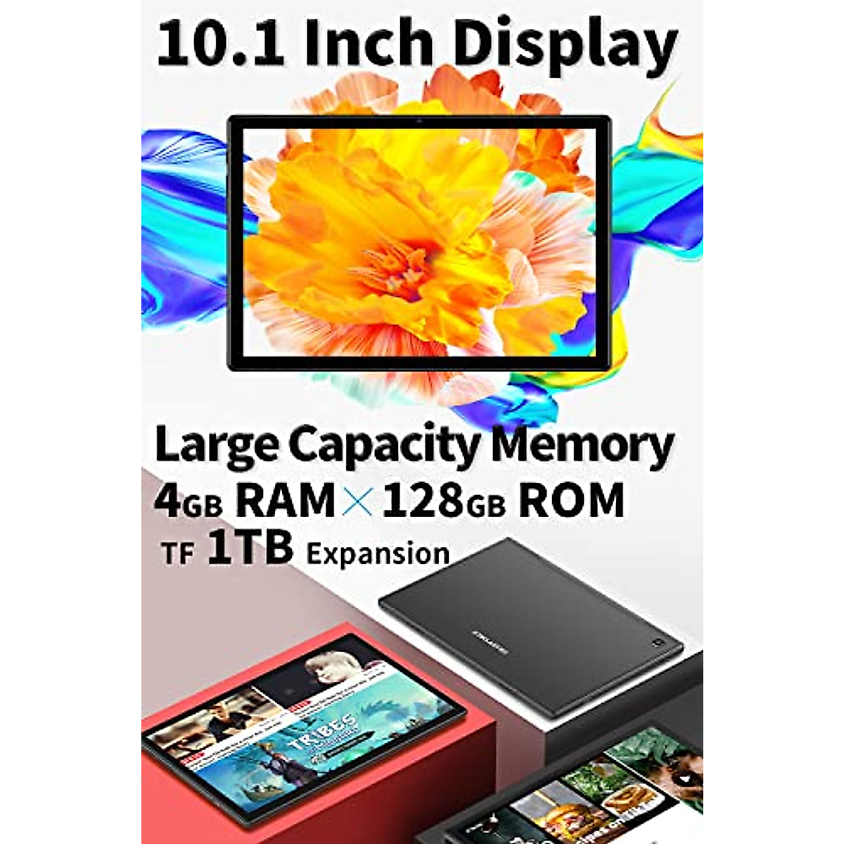 Tablet Android 11 128GB Tablets, TECLAST M40S 10 inch Android 5G Dual WiFi Gaming Tablet, 4GB RAM 1TB Expand Tablet, 8-Core Tablets with 1920x1200 FHD, 2.4G+5G Wi-Fi, GPS, Bluetooth, 6000mAh Tablet PC