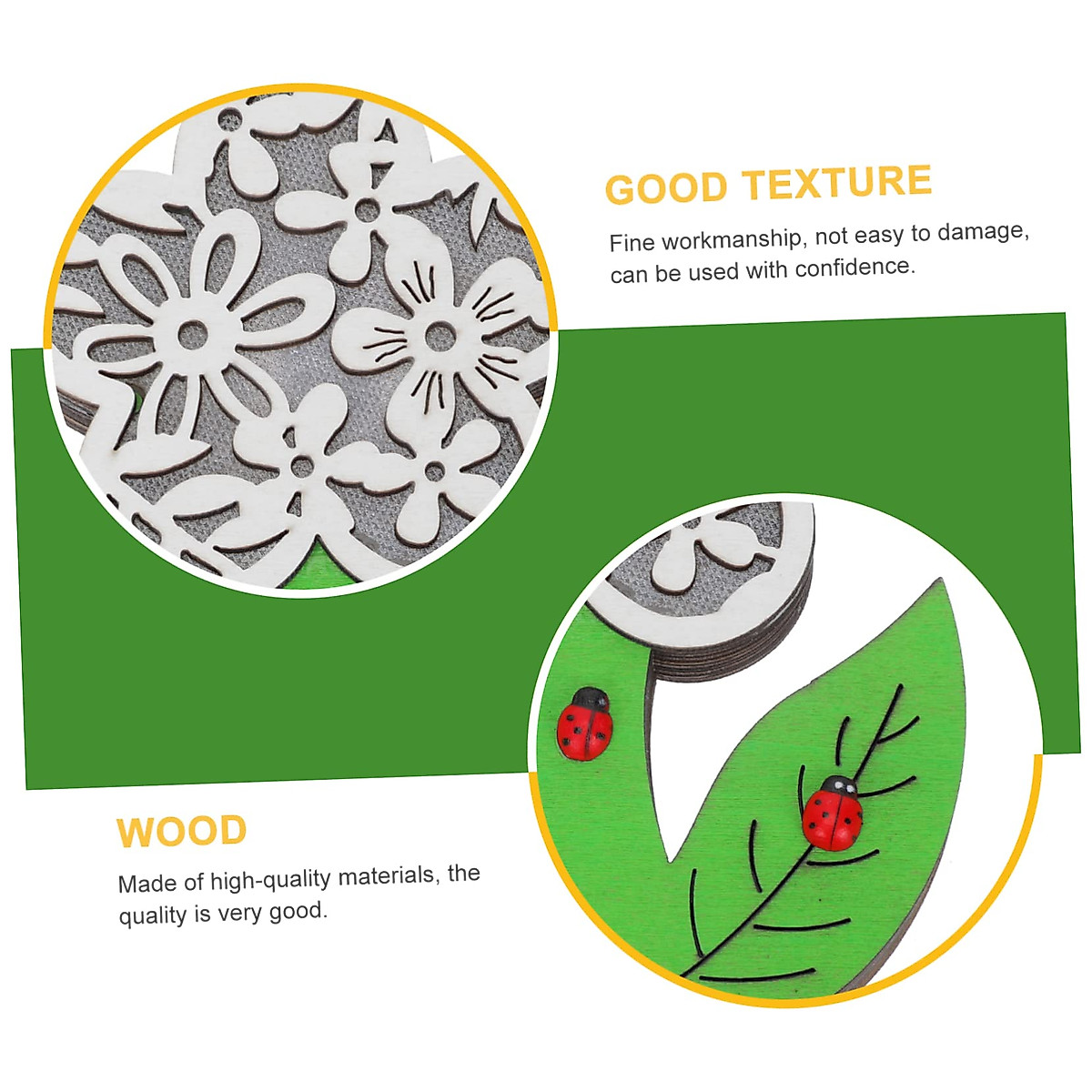 DOITOOL Floral Table Night Light Decor Wooden LED Light Indoor Night Lamp for Home Office Decoration