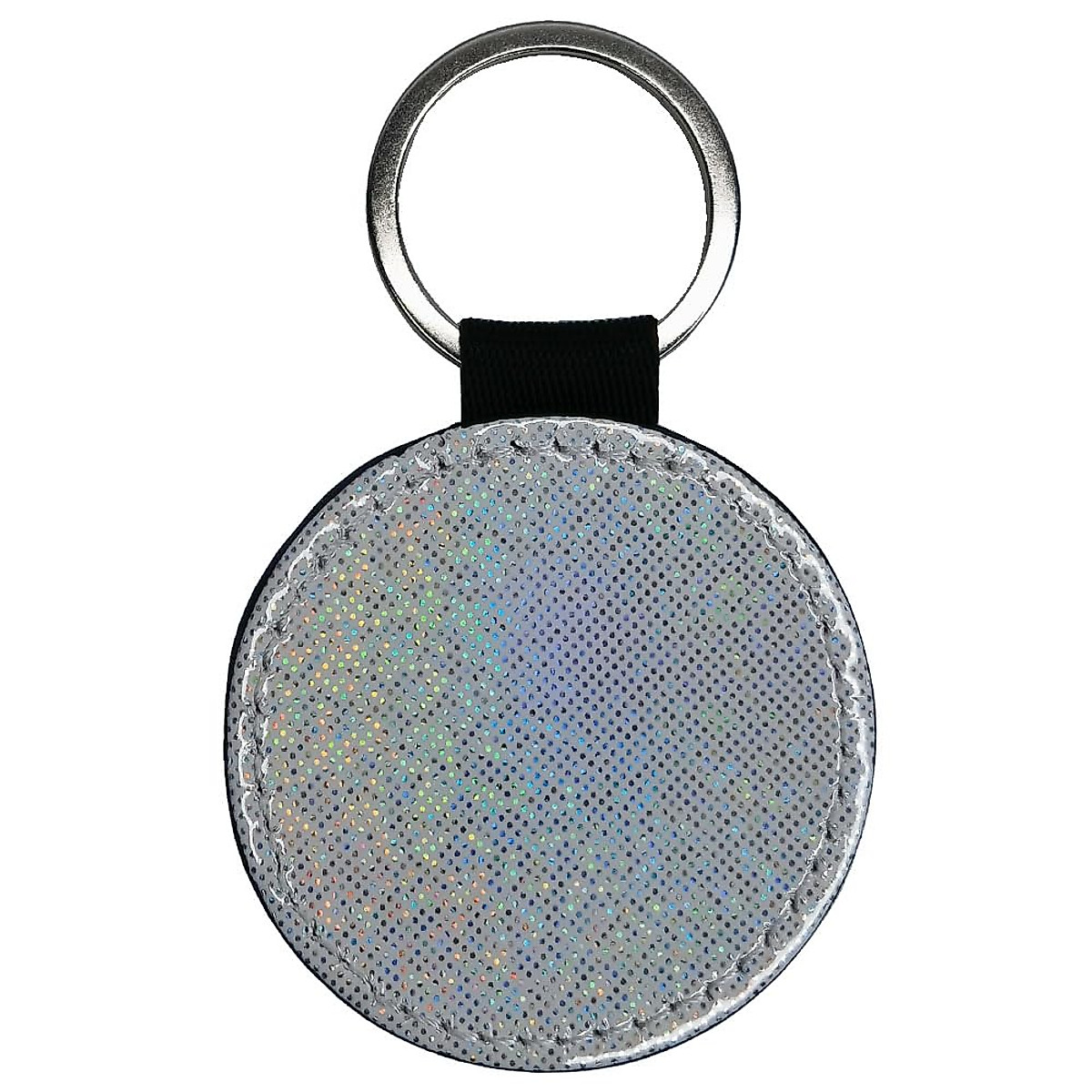 Yongkang 10 pieces Sublimation Blanks keychain Glitter PU Leather both sides can be sublimated DIY Craft (Rounded)