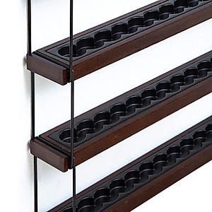 J JACKCUBE DESIGN Essential Oils Display Shelves Wall Mount Black Metal and Wood, Nail Polish Paint Holder Rack Organizer Holds 70 Bottles (5 Tier) : MK482A