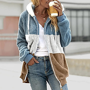 Hoodies Block Sweatshirt Zipper Hoodie Loose Vampire Clothes Halloween Shirts White Blouse for Women Deals of Today Coupons and Promo Codes Cute Stuff Under 5 Dollars