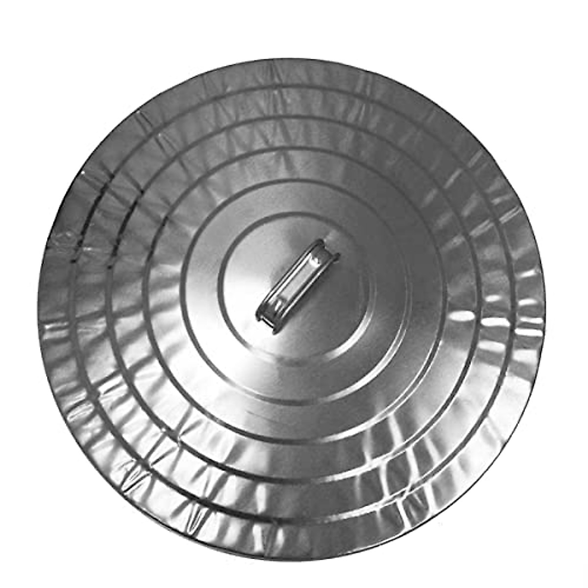 UTY 20 Gallon Galvanized Steel Trash Can with Lid, Silver, 17.5 inch*17.5 inch*23.5 inch