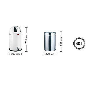 Wesco Kickboy Rubbish bin, 40L, Black