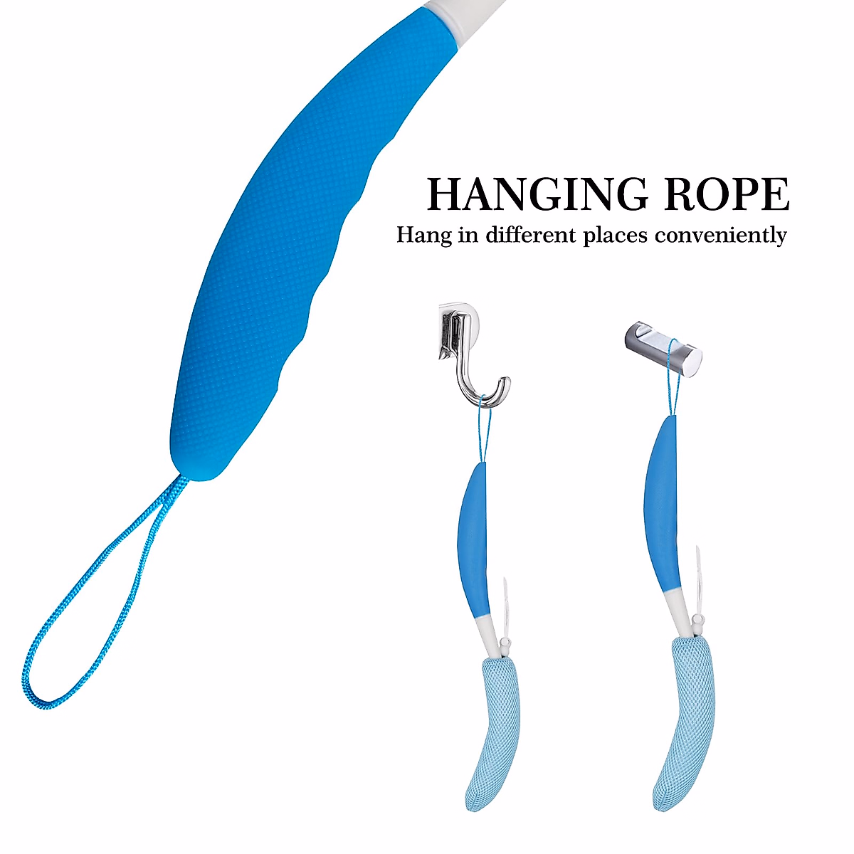 Leetye Mei Bath Brush Long Handle Shower Brush, Non Slip Handle Shower Brush, Long Handle Rear Frosted Shower Brush, Suitable for scrubbing and Bathing in Difficult to Reach Areas of The Body.