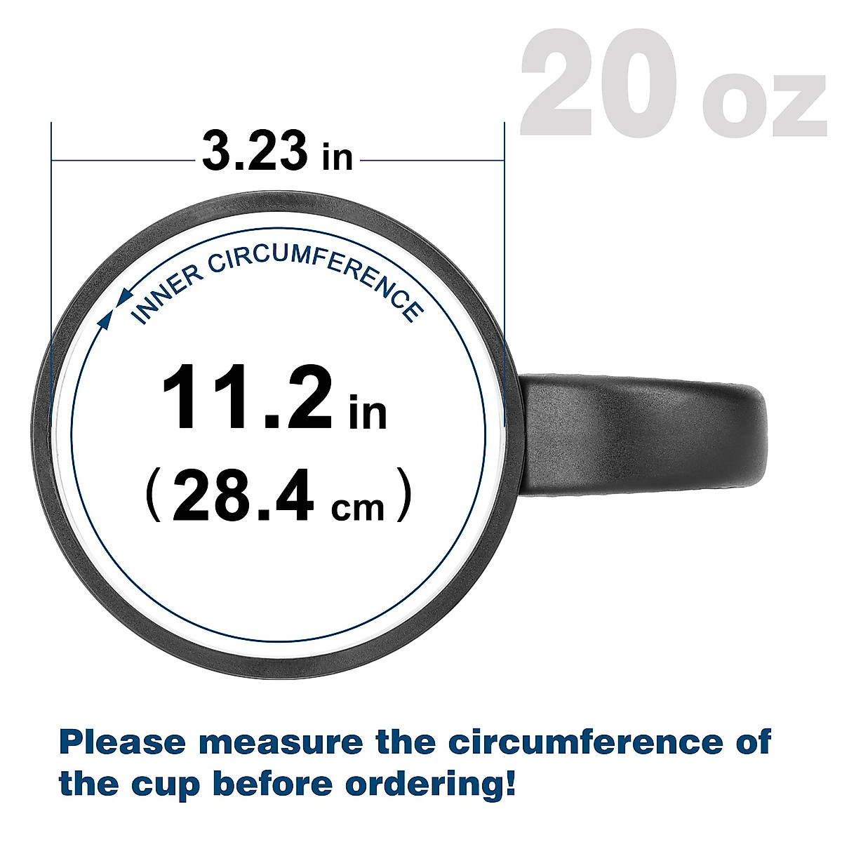 koodee Handle for 20 oz Tumbler-Fit for Yeti Rambler and More Tumbler Anti Slip Travel Mug Grip-Cup Holder