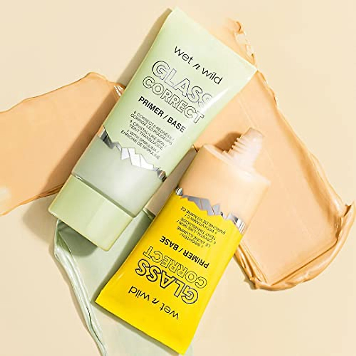 wet n wild Prime Focus Glass Skin Correct Primer, Bright Crystal Finish, Yellow