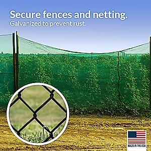 Pinnacle Mercantile 30 Pack Tent Stakes Metal Garden Edging Fence Hooks Pegs Christmas Decoration Stakes Made USA 9 inches Long