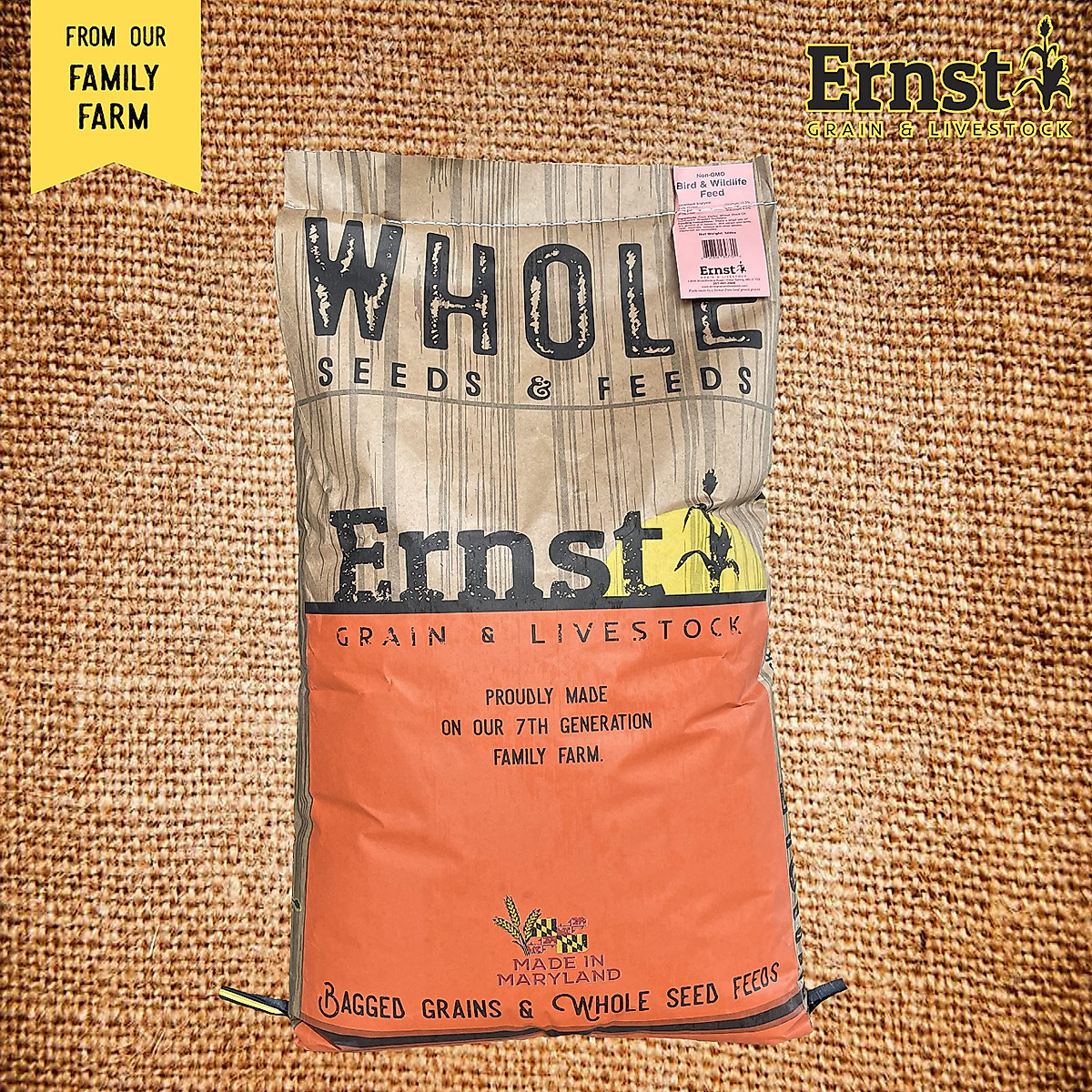 Ernst Grain & Livestock's Bird and Wildlife Feed – Perfect for Birds, Ducks, Squirrels, Turkeys, Rabbits, Geese, and Deer – Non-GMO Wild Animal & Bird Feed for Outside Feeders (50 Pound (Pack of 1))