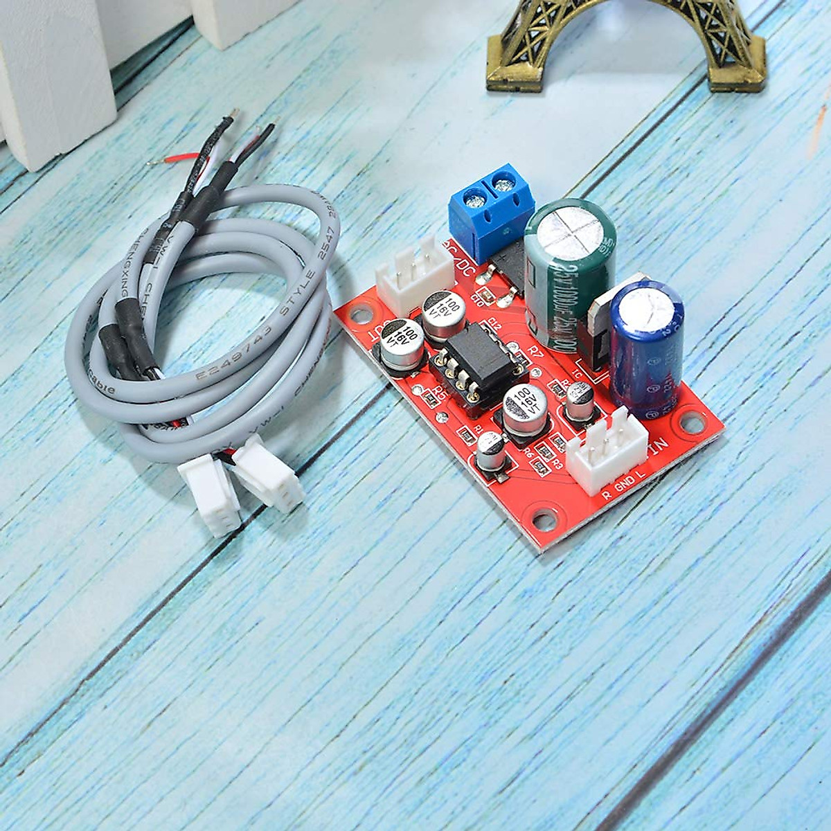 Comimark 1Pcs DIY NE5532 Dynamic Microphone Stereo Preamp Amplifier Board DC9-24V AC8-16V