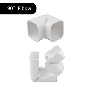 AC Parts 3" W 14Ft Air Conditioner Decorative PVC Line Cover Tubing Kit for Ductless Mini Split Central Air conditioner & Heat Pump Systems