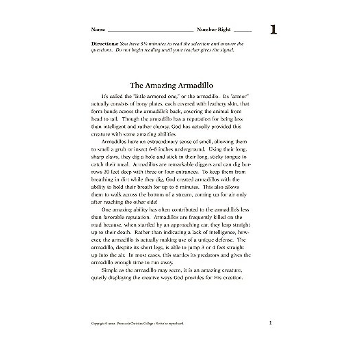 Read and Comprehend 6 Skill Sheets - Abeka 6th Grade 6 Reading Comprehension Student Activity Book